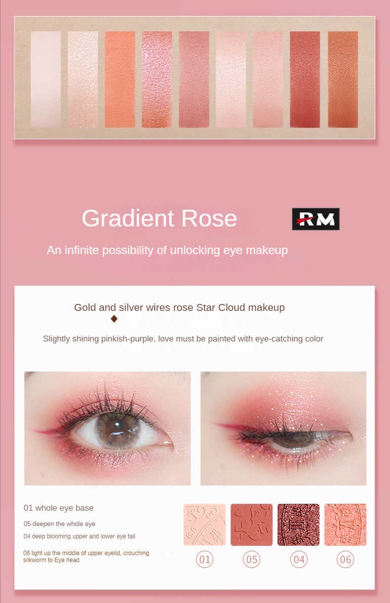 Genuine ZEESEA 9-Color Eyeshadow Palette Pearly Matte Eye Makeup Highly Pigmented Glitter Powder ...