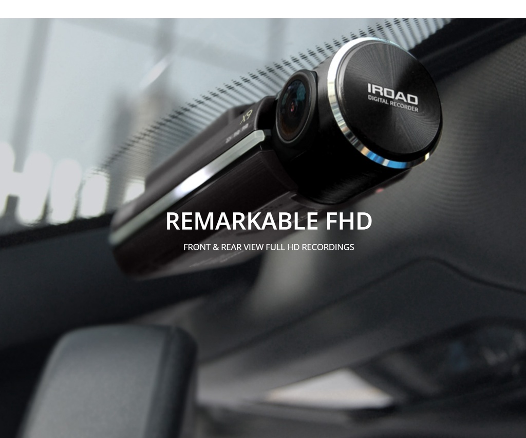 Dash Cam Iroad X9 1080P Full HD Car Recorder Front and Rear Dash Cam ...