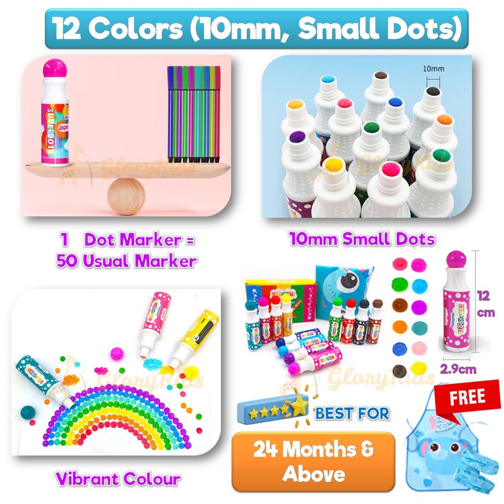 SUPERDOTS Dot Marker Kids | Washable Dot Dot Pen | Kids Art Marker ...