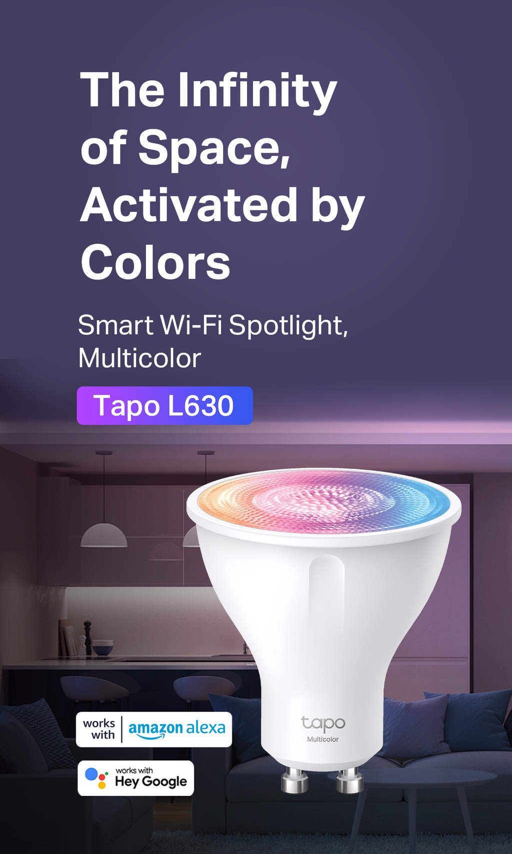 TP-Link TAPO L610 / L630 GU10 Lamp Base LED Smart WiFi Wireless ...