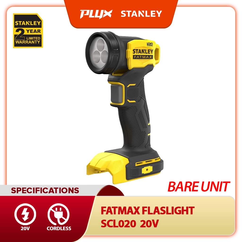 Stanley SCL020-KR Cordless Torch / Flashlight ( Bare Unit ) | Shopee ...