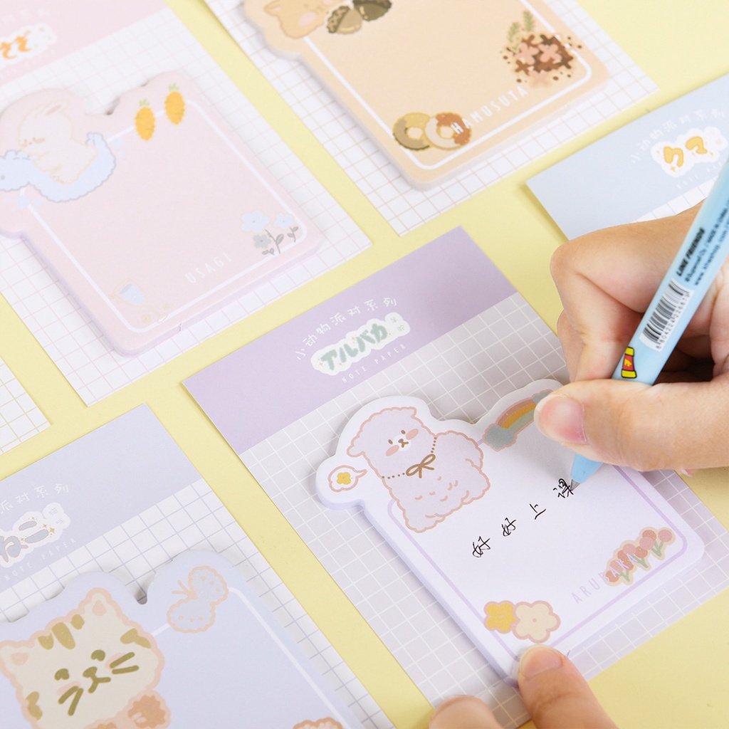 【80pcs】Stella Duffy Sticky Notes Cartoon Memo Animal Stationery ...