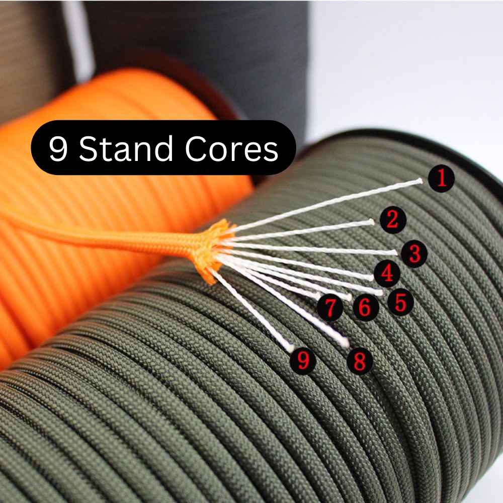20M & 31M Paracord Rope 9 Cores 4mm 550 Military Standard Parachute ...