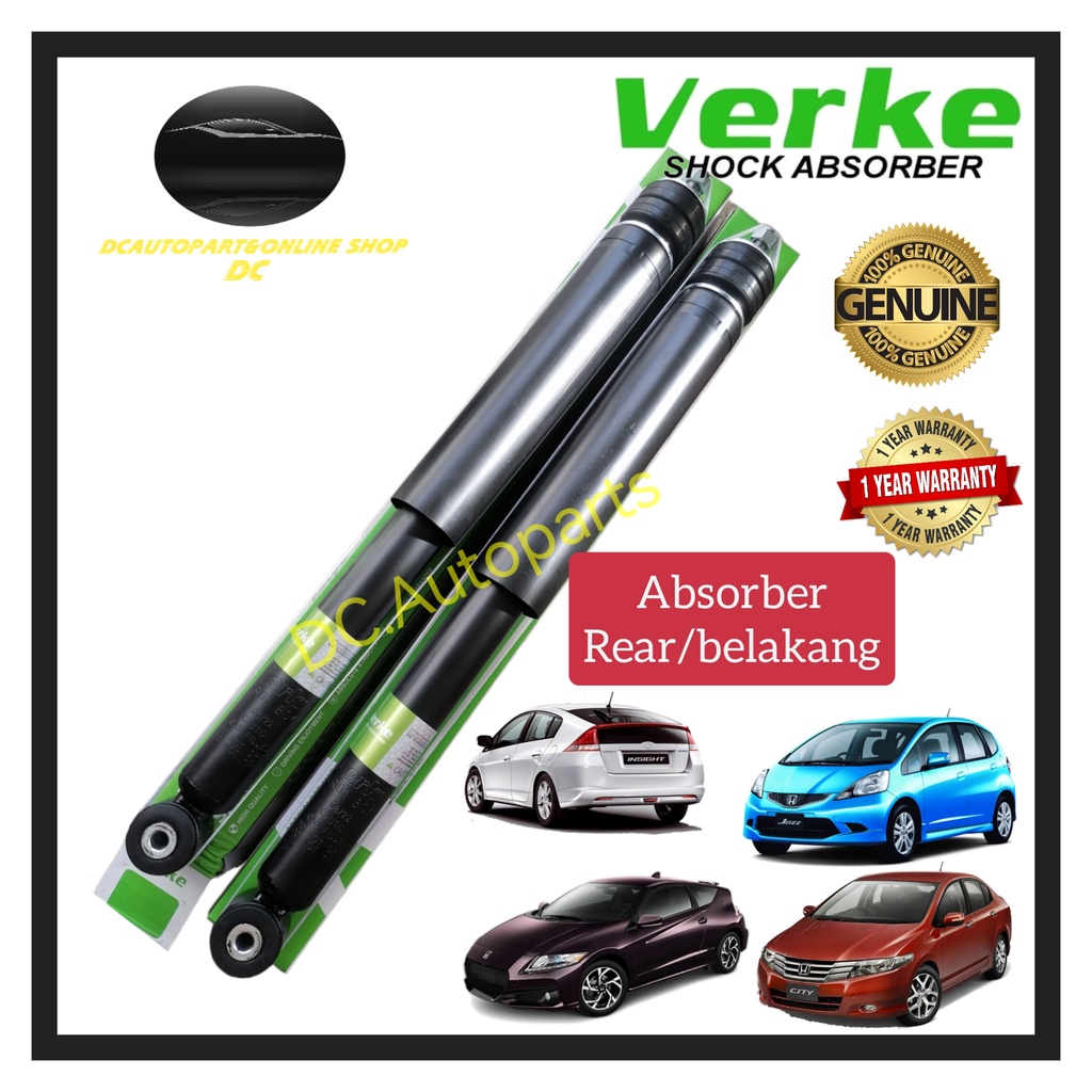 VERKE SHOCK ABSORBER HONDA CITY TMO T9A GM6 / TOO JAZZ T5A TF0 GK ...
