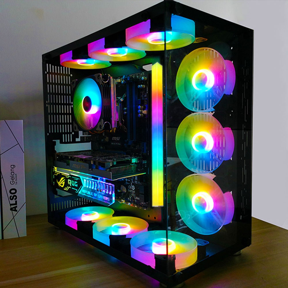CoolMoon Aluminum ARGB PC Case LED Light Strip Magnetic Computer Light ...
