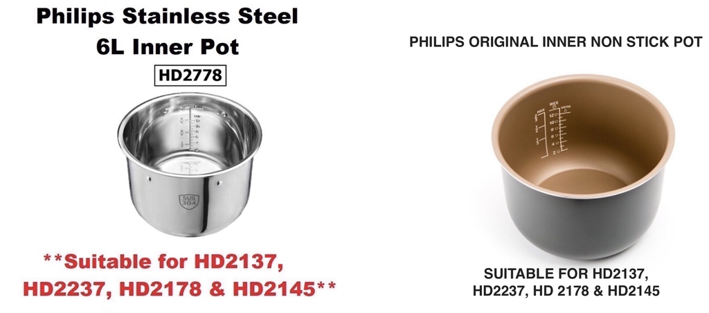 (10%Cashback)(urgent order)Philips Pressure Cooker 6L HD2139 HD2137 5L ...