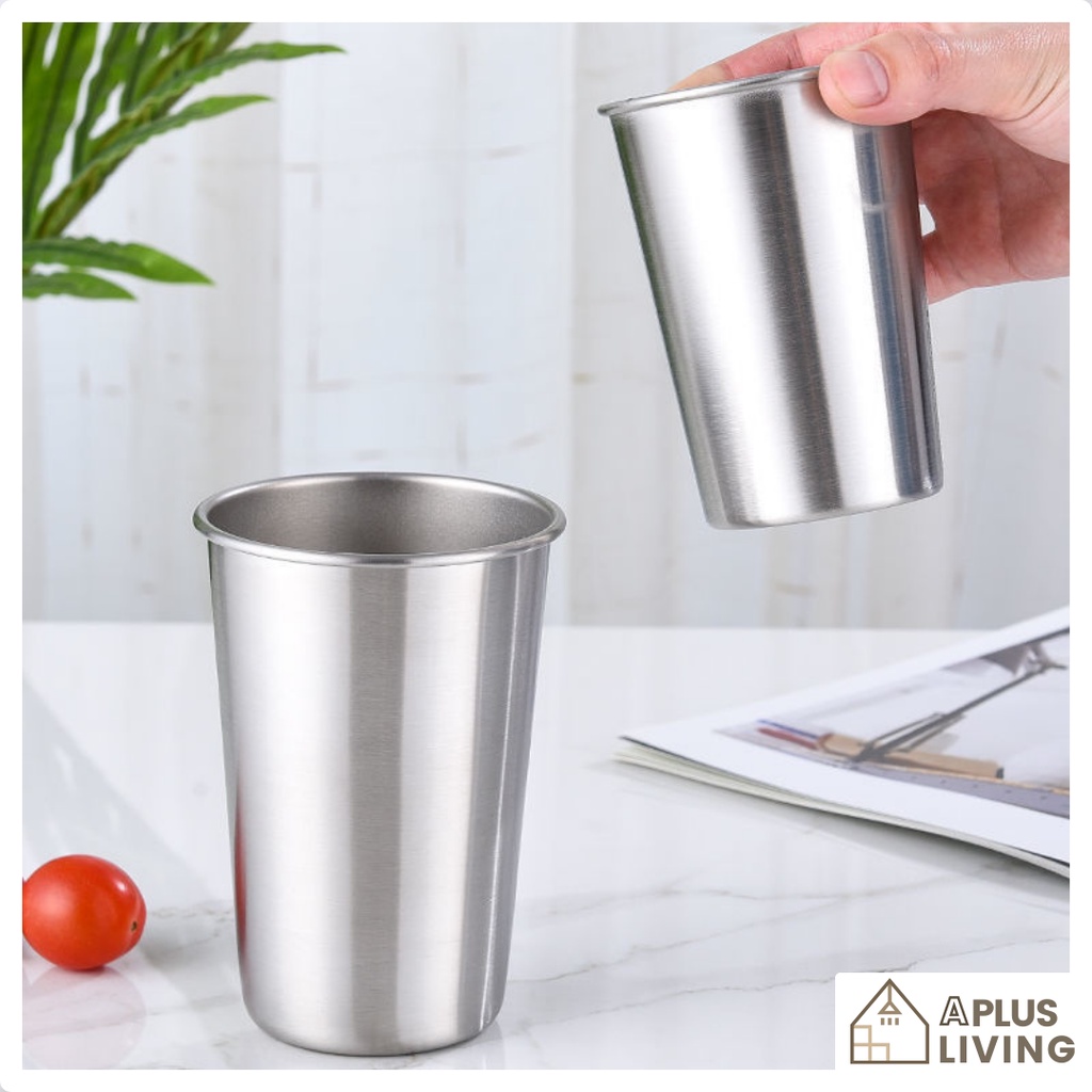 🇲🇾 SUS304 Korean Stainless Steel Metal Cup Wine Beer Cups Coffee Tea ...