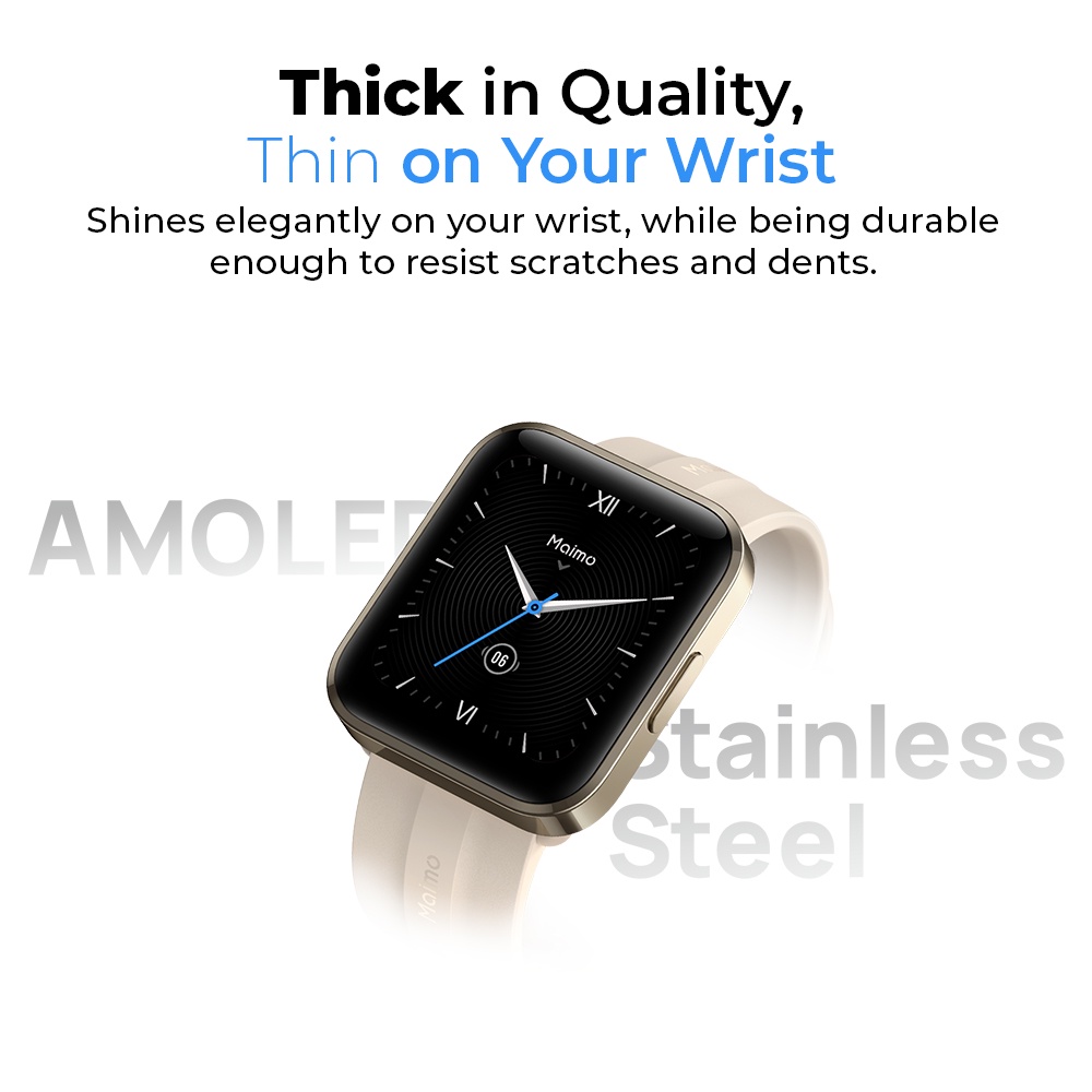 [Add-On RM1] Maimo Watch Flow Amoled Stainless Steel GPS Always-On ...