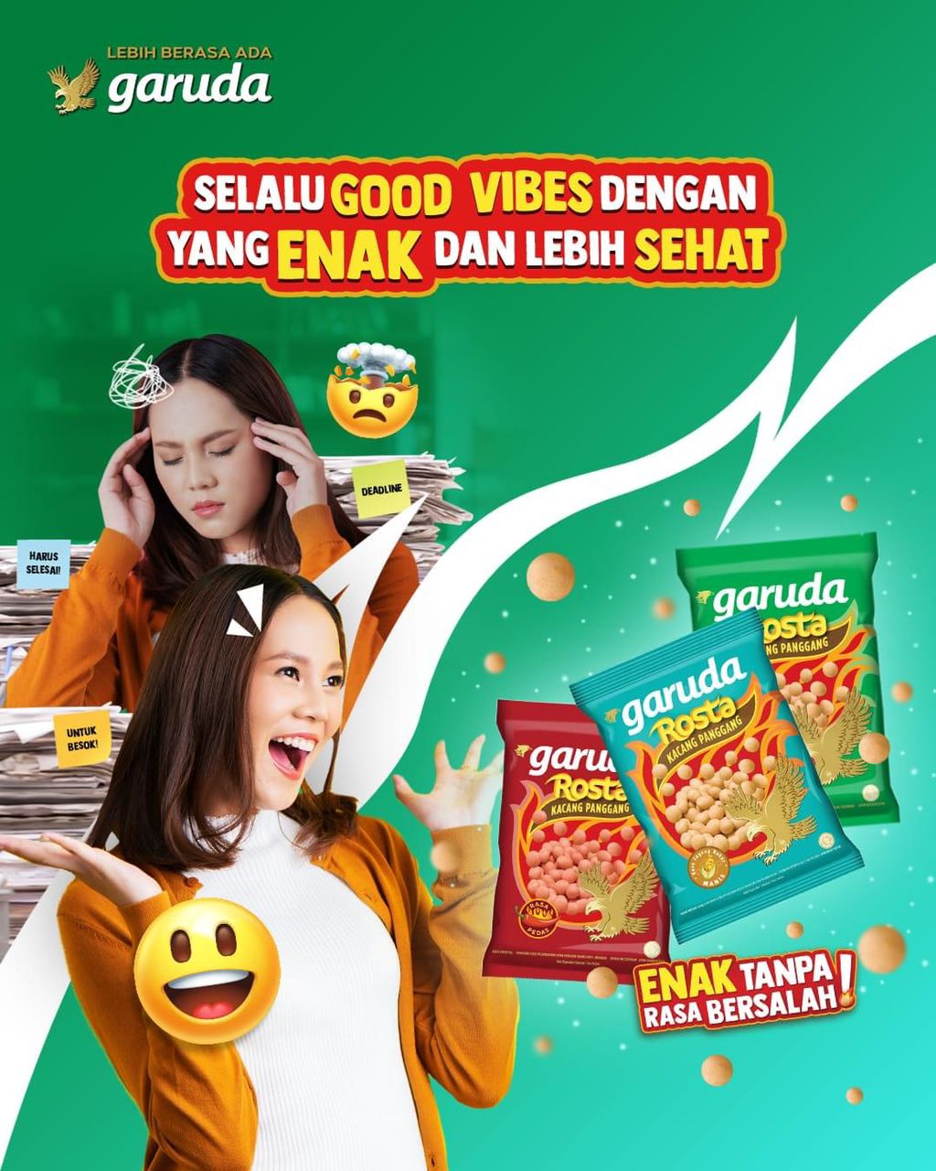 Cap Garuda Rosta Kacang Panggang Product Indonesia 🇮🇩 Pedas / Bawang ...