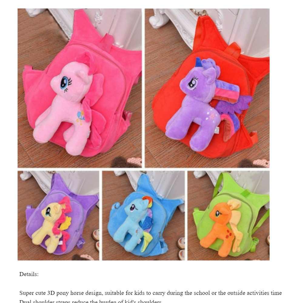 [KL Stock] My Little Pony Bag Kids Doll Cartoon Plush Backpack | Shopee ...