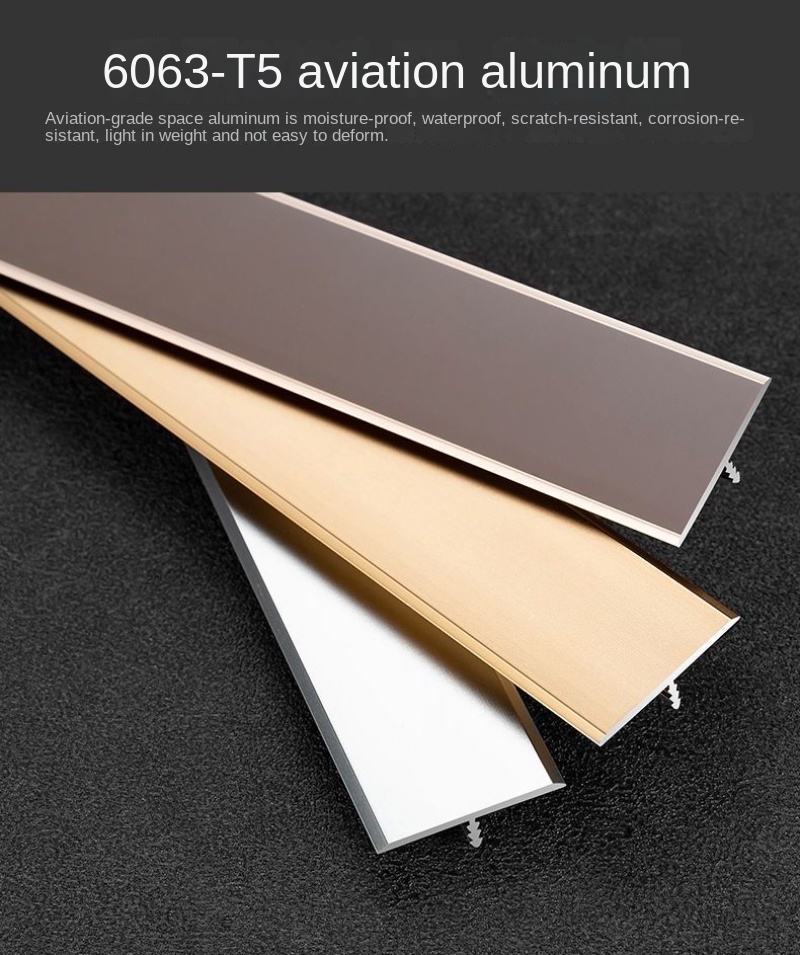 T-Type Layering Metal Decorative Moulding Wood Layering Titanium ...