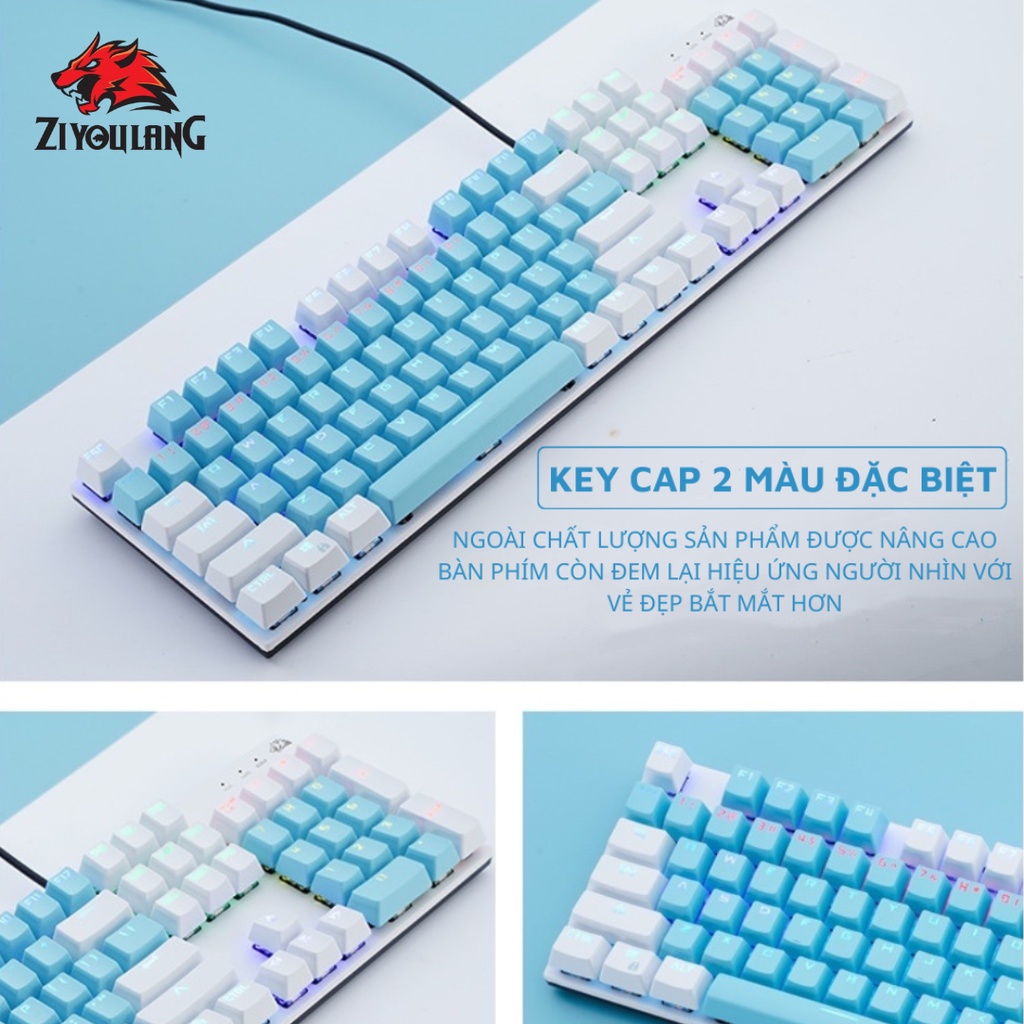 Ziyoulang K1 Pro Gaming Red Switch Mechanical Keyboard Full Size, RGB ...