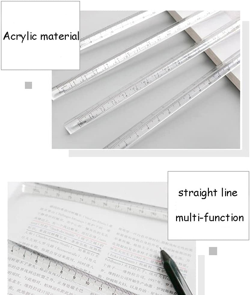 Small Transparent Triangular Prism Ruler Architect Scale Ruler 0-15cm ...