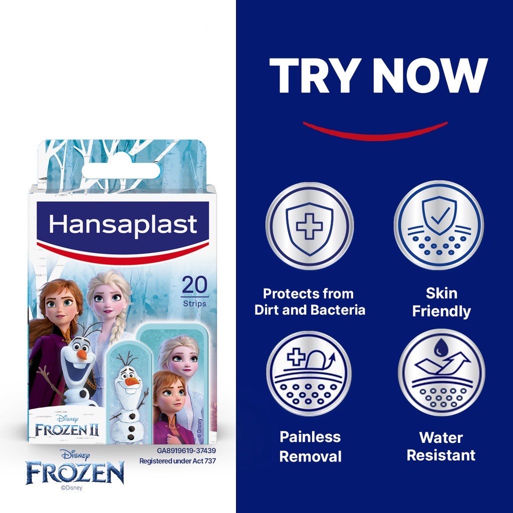 Hansaplast Kids Cartoon Plasters 20 strips (Frozen/ Mickey/ Disney ...