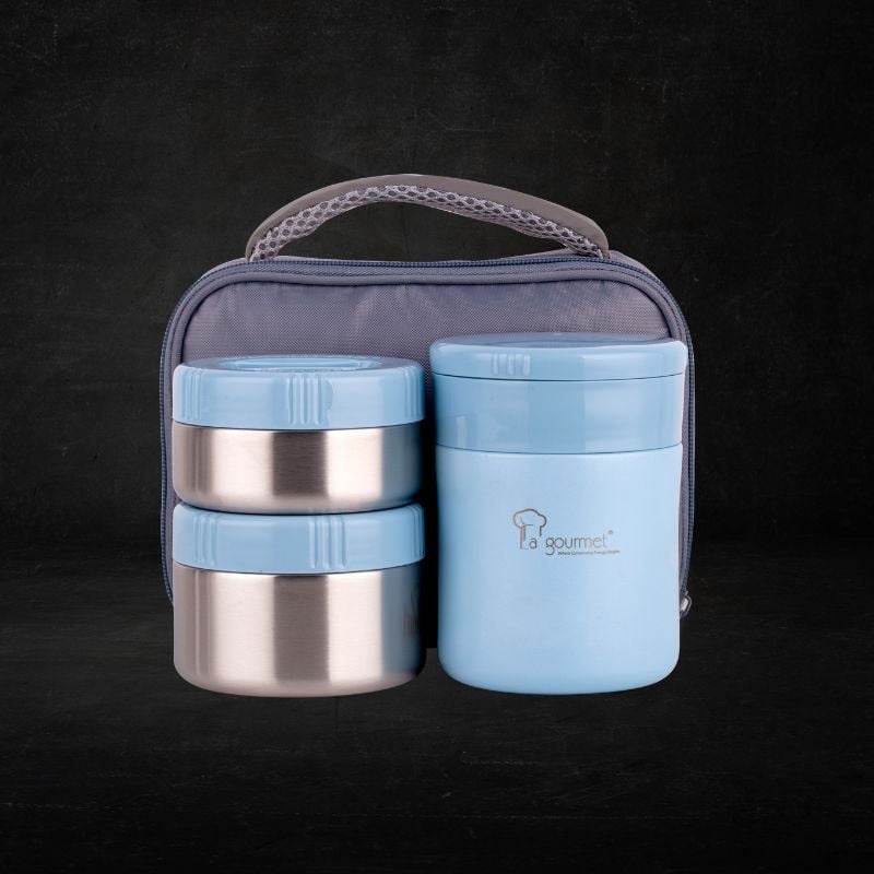 La Gourmet Spring Lunch Set with Pouch Bag 400ml (With Foldable Spoon ...