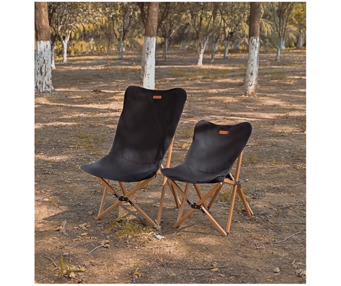 ShineTrip Outdoor Camping Glamping Solid Beech Wood Canvas Folding ...