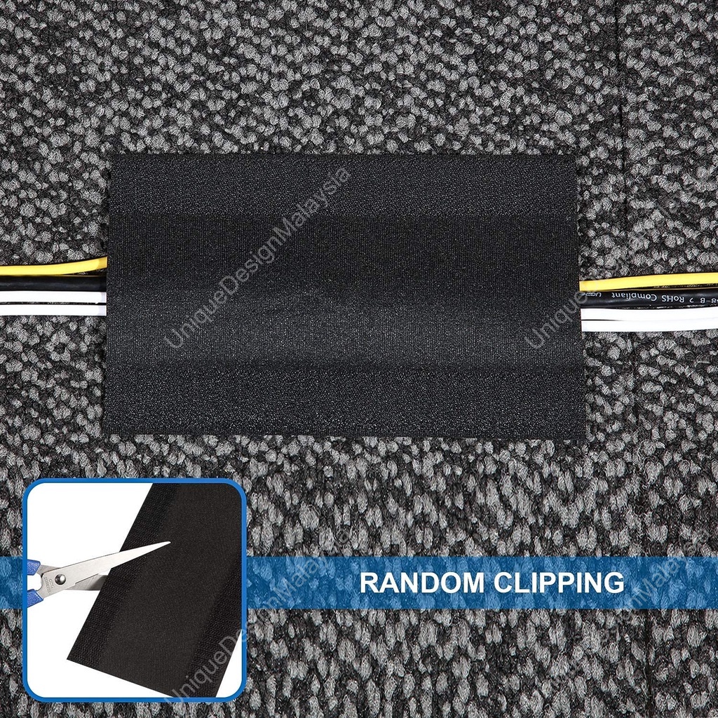 3M 1M Cable Cover Grip Strip Floor Protect Cords Step Hall Way ...