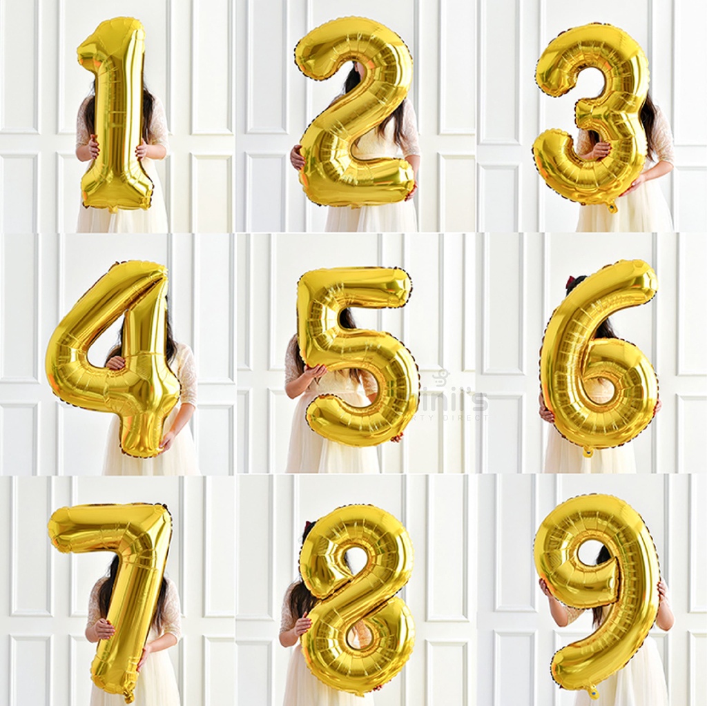 MINIIS PARTY Number Balloon 42 Inch Balloon Number Foil Balloon Belon ...