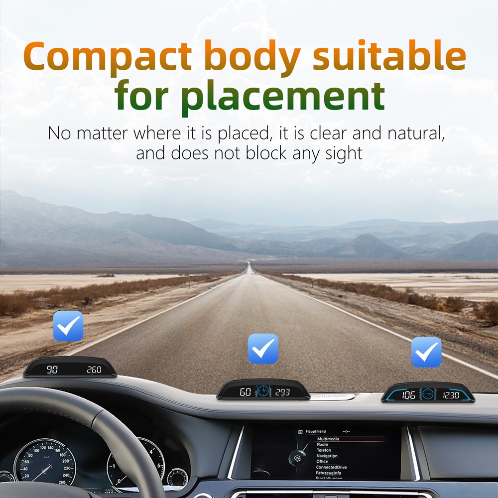 SinoTrack Digital GPS Speedometer Universal Heads Up Display for Car 5. ...