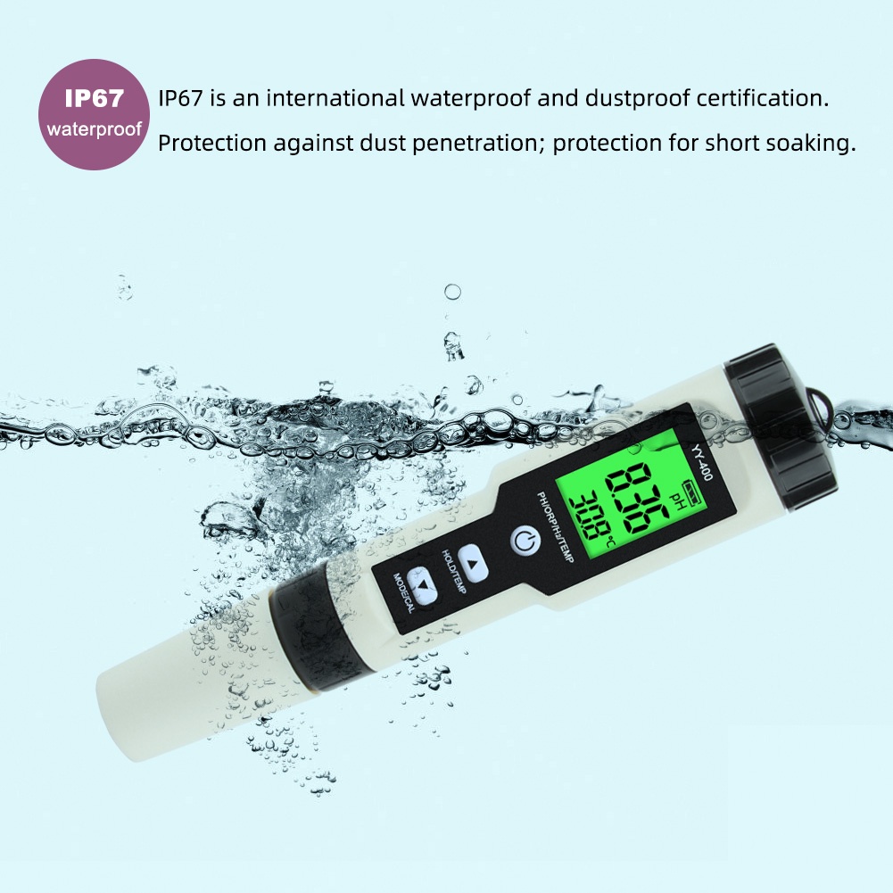 YAGO 4 In 1 Ph Meter ORP Tester Hydrogen Meter Tester H2 Water Quality ...