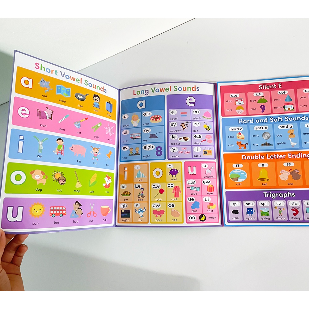 My First Learning Chart and Phonics Chart Set English Words Learning ...