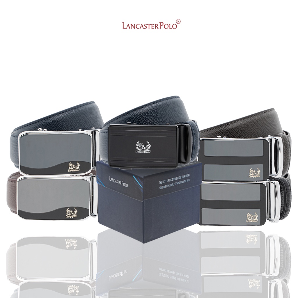 Lancaster Polo Men's Automatic Buckle Stylish Business Casual Strap ...