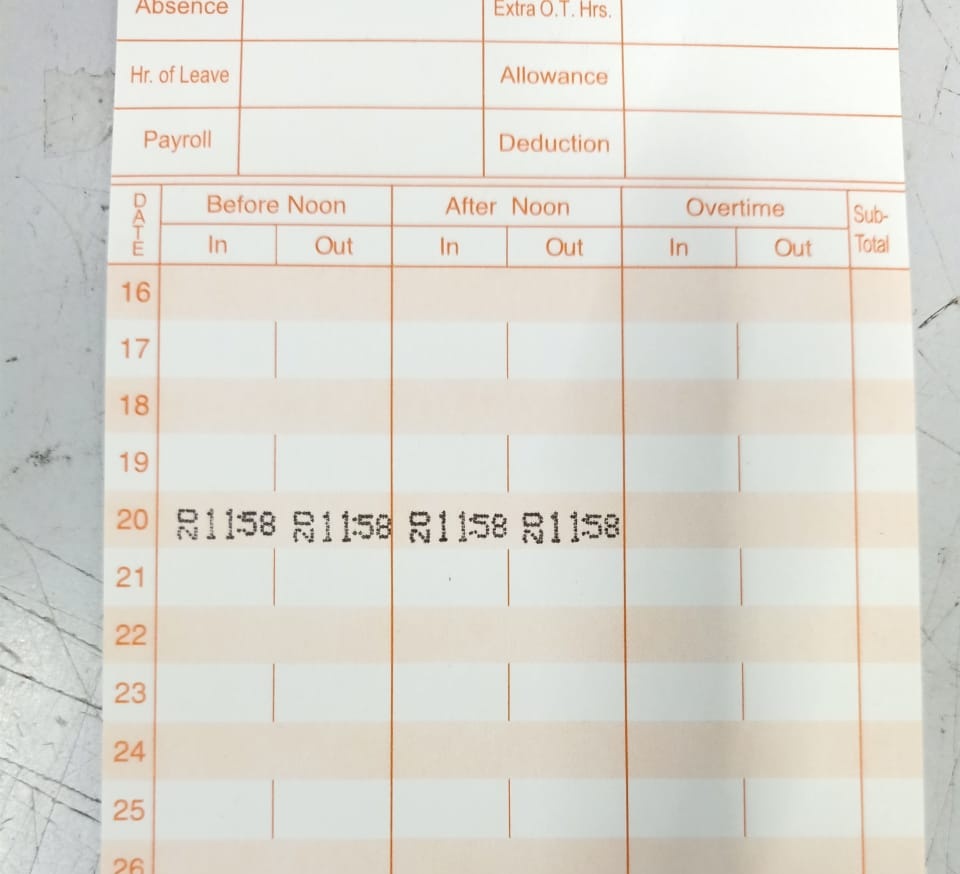 Punch Card Machine RJ2200A Time Recorder Machine - Free : 10Slot Rack ...