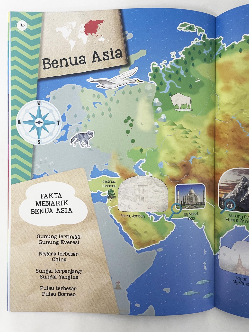 Atlas Keajaiban Dunia Buku Aktiviti & Stiker Fakta Menarik Ilustrasi ...