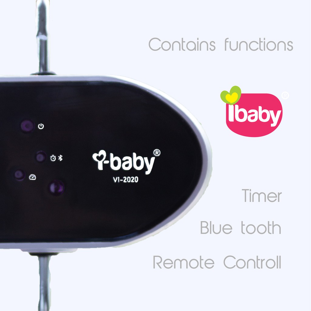 IBaby V1-2020 Electronic Baby Cradle with Remote Control | Bluetooth Music | Timer Function ...