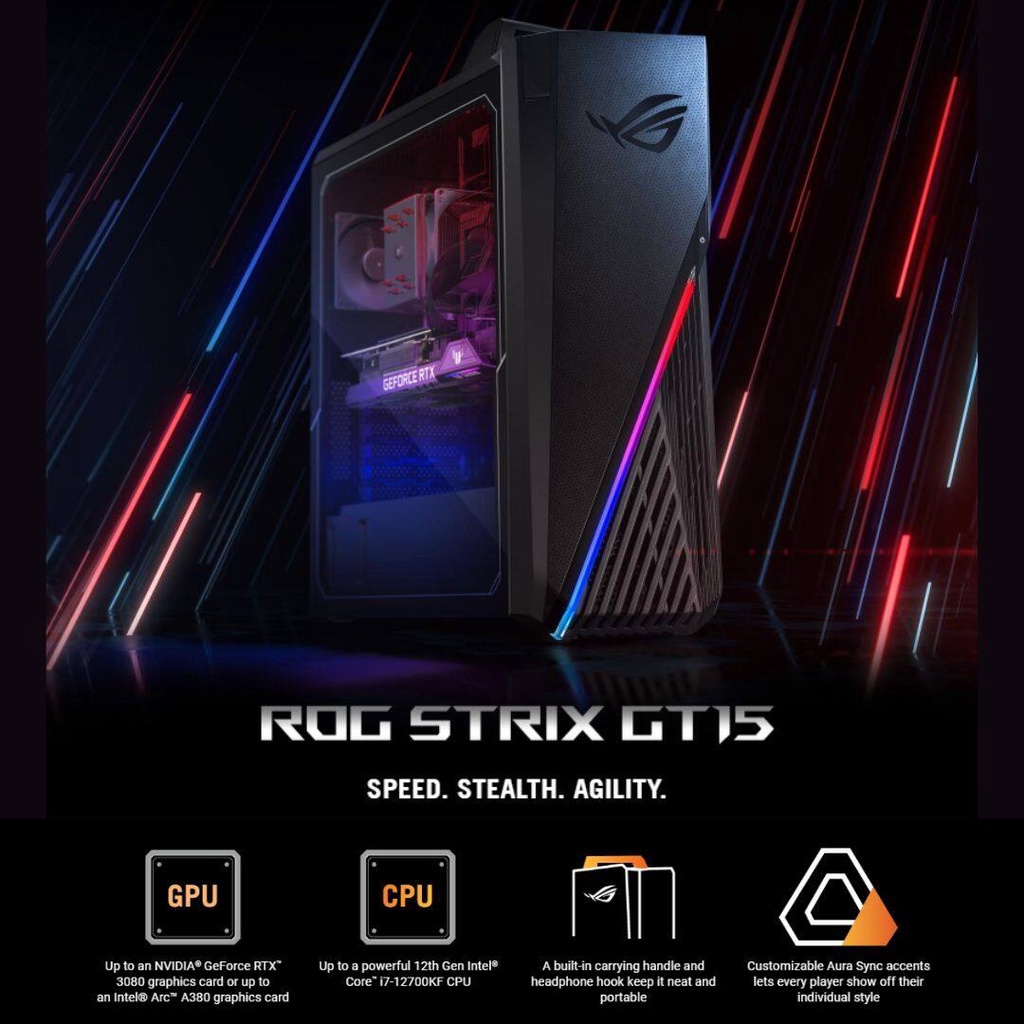 ASUS Gaming Desktop Tower ROG Strix G15 (Intel® Core™ i5-12400F/16GB ...