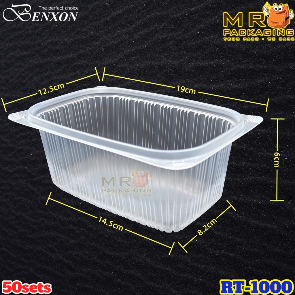Benxon RT-750 RT-1000 Rectangular Container & Lid ( 50sets± ...
