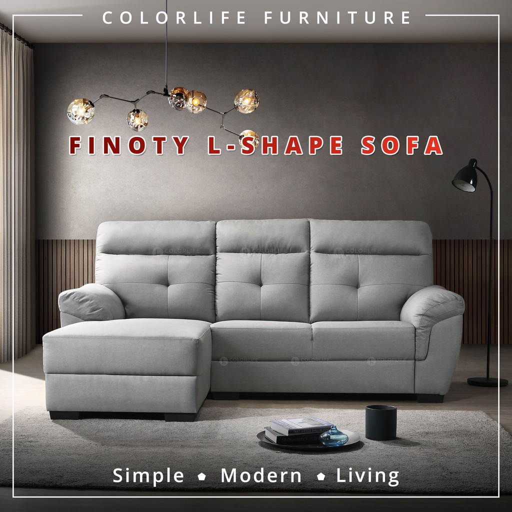 Color Life Finoty L-Shape Sofa / Brigitte Sofa (L-Shape/2+3 Seater) / Pet Friendly Sofa/ Anti ...