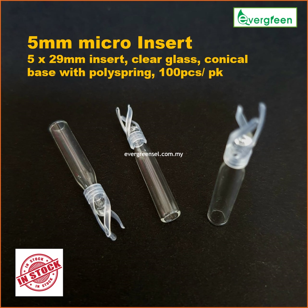 ( READY STOCK ) Micro Insert Clear Glass Conical Base with Polyspring ...