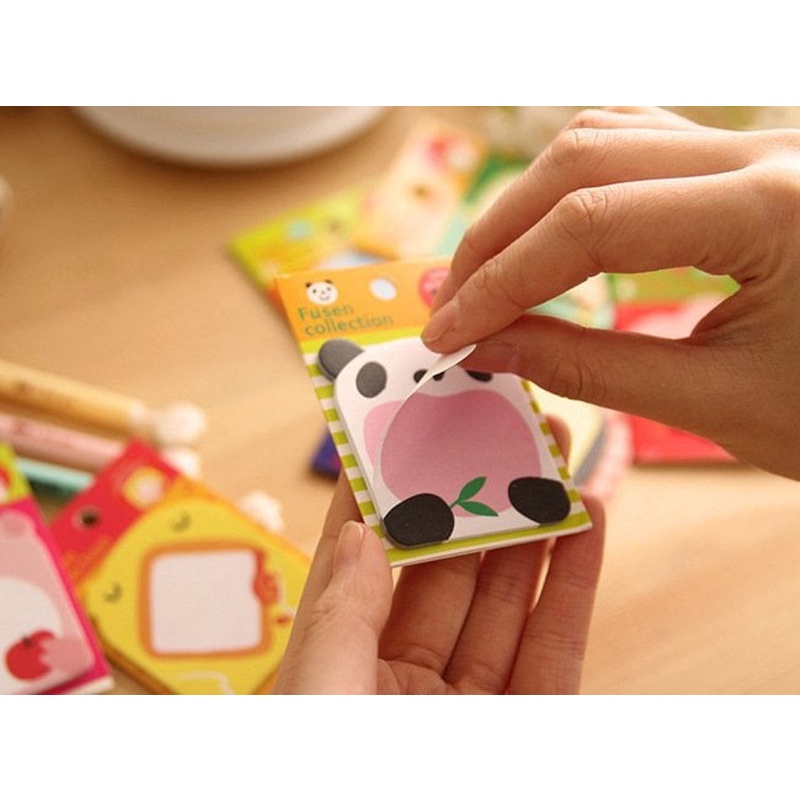 【20pcs/set】Cartoon Sticky Notes Memo Animal Stationery Notebook Sticker ...