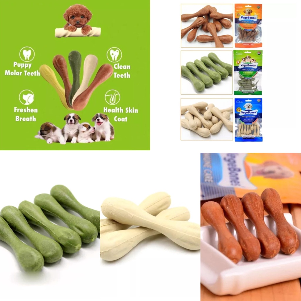 VEGEBONES Soft Bones Dog Treats 60g (Dental Care/Hip & Joint Care ...