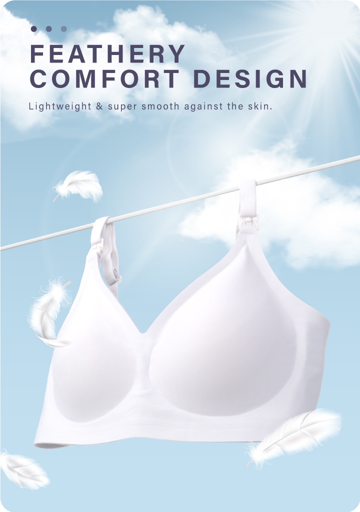 iNVI Nursing Air Bra - wireless bra, pregnancy bra with nursing clip ...