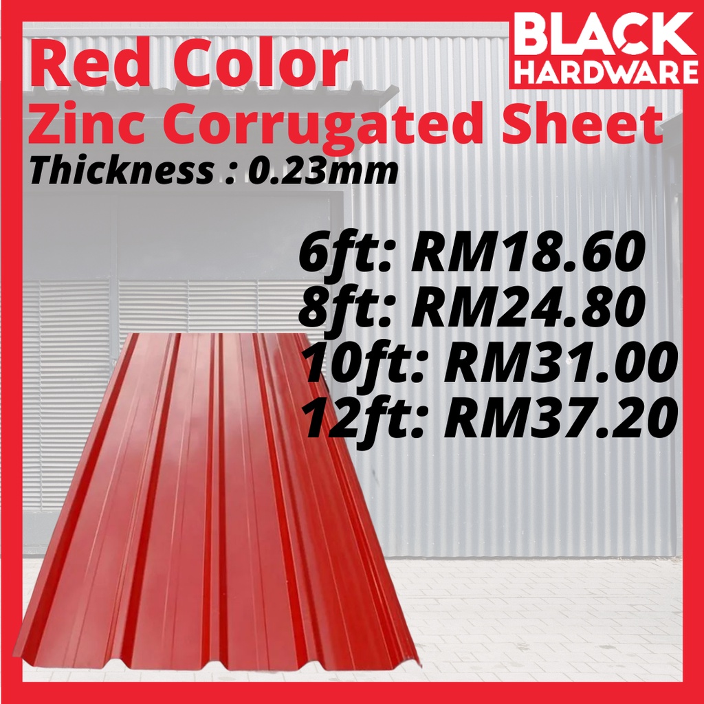 Black Hardware Red Zinc Corrugated Sheet Thickness 0.23mm Blue C ...