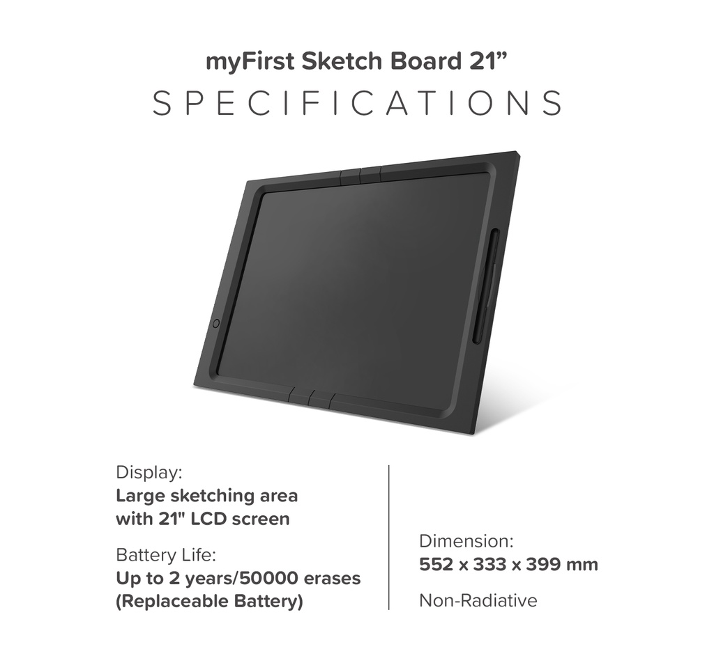 myFirst Sketch Board with Dual Display LCD Sketch Board + Whiteboard ...