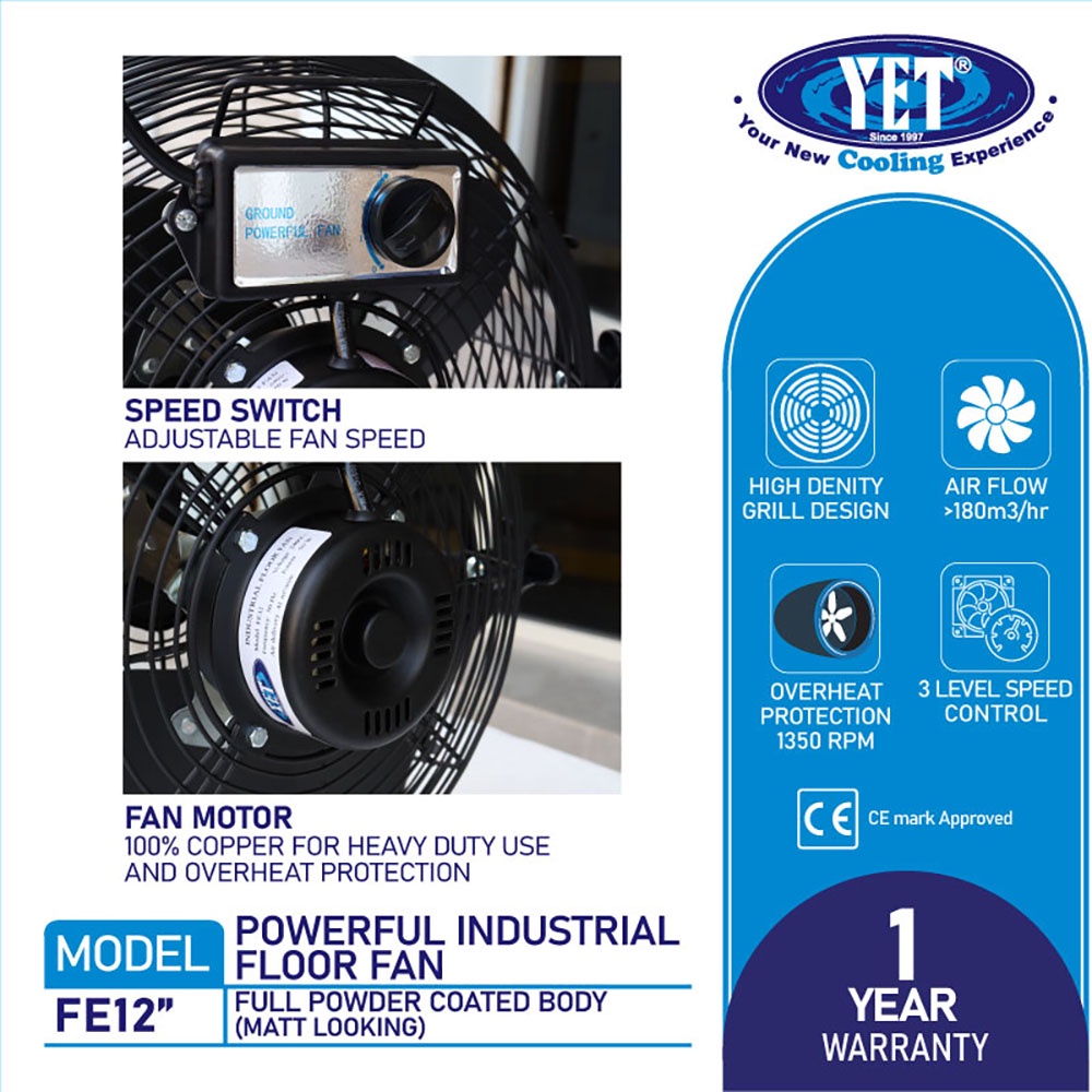 Yet FE12 FE18 FE20 20G Auto Swing Heavy Duty Powerful Industrial Floor ...