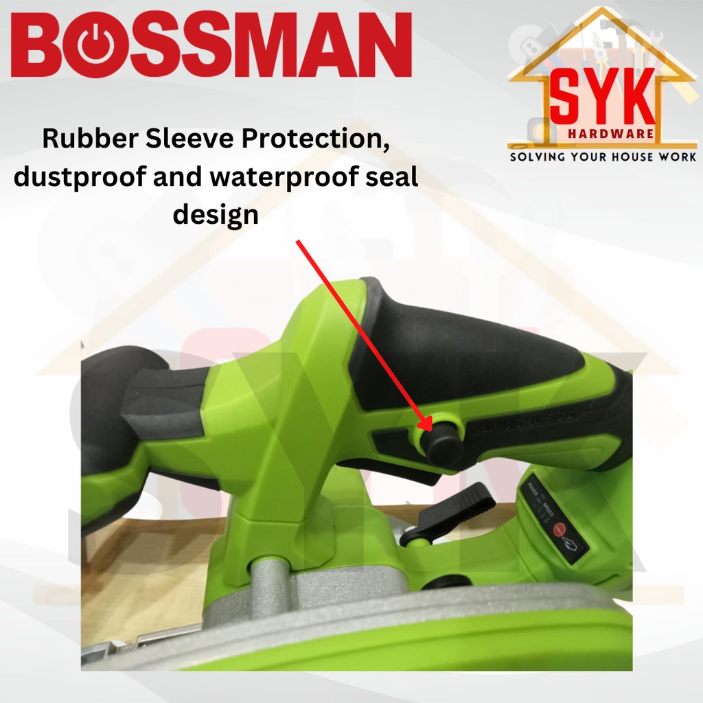 SYK Bossman BCS-88 Brushless Cordless Circular Saw Solo Wood Cutting ...