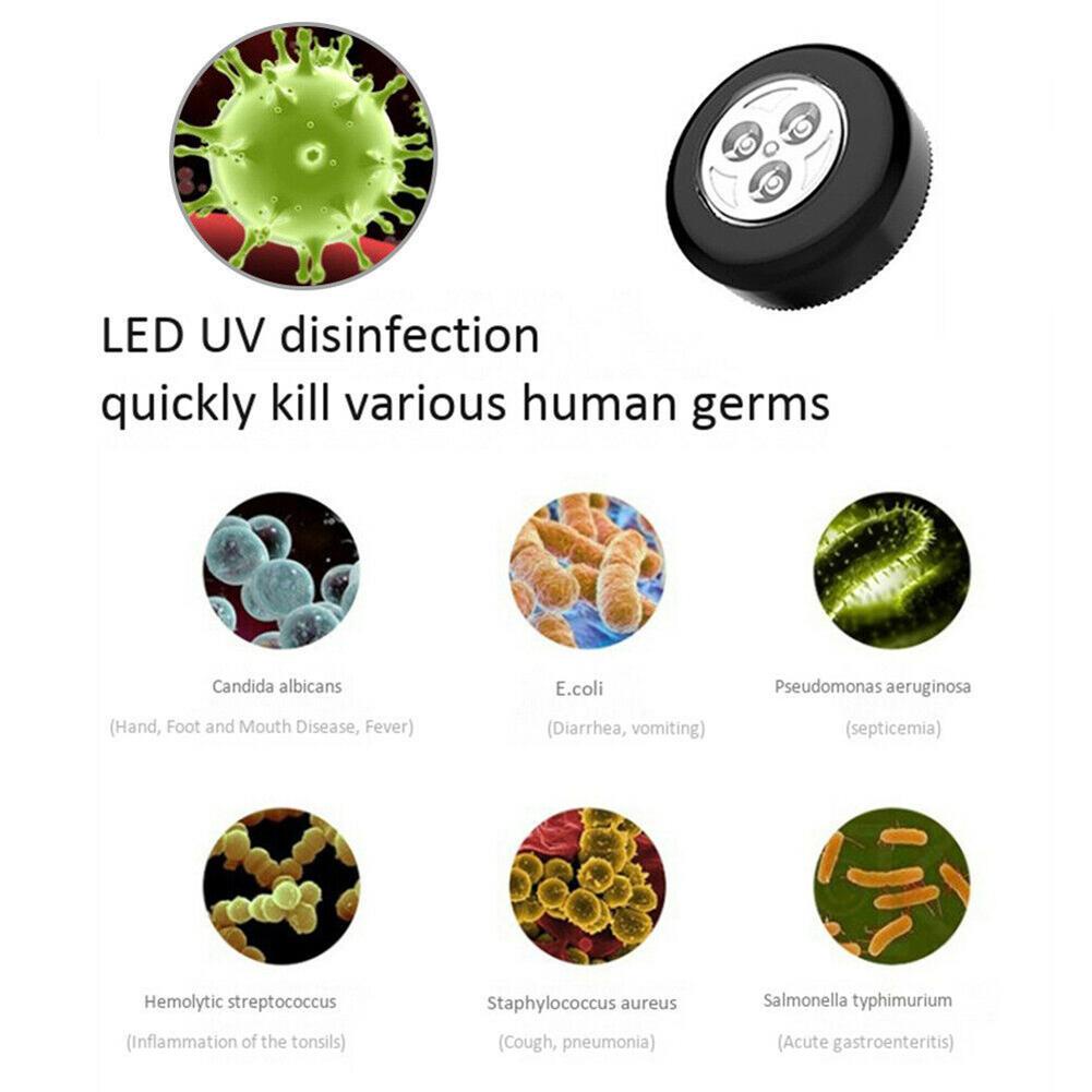 Travel Star LEDA009 3 Led Mini Ultraviolet UV Disinfection Lamp Car ...