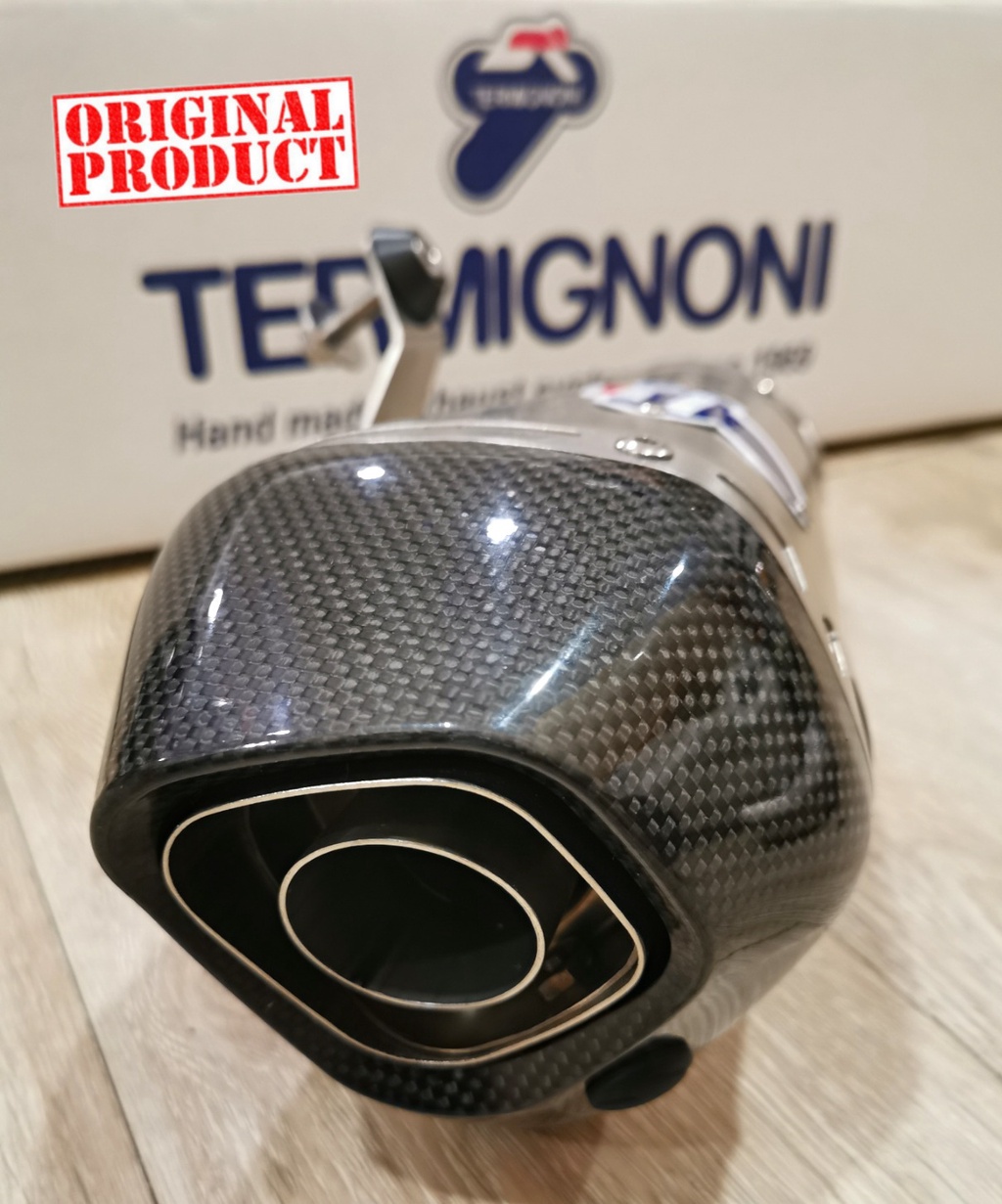 Original TERMIGNONI Carbon Fiber Muffler Motor Modifiy Exhaust Pipe ...