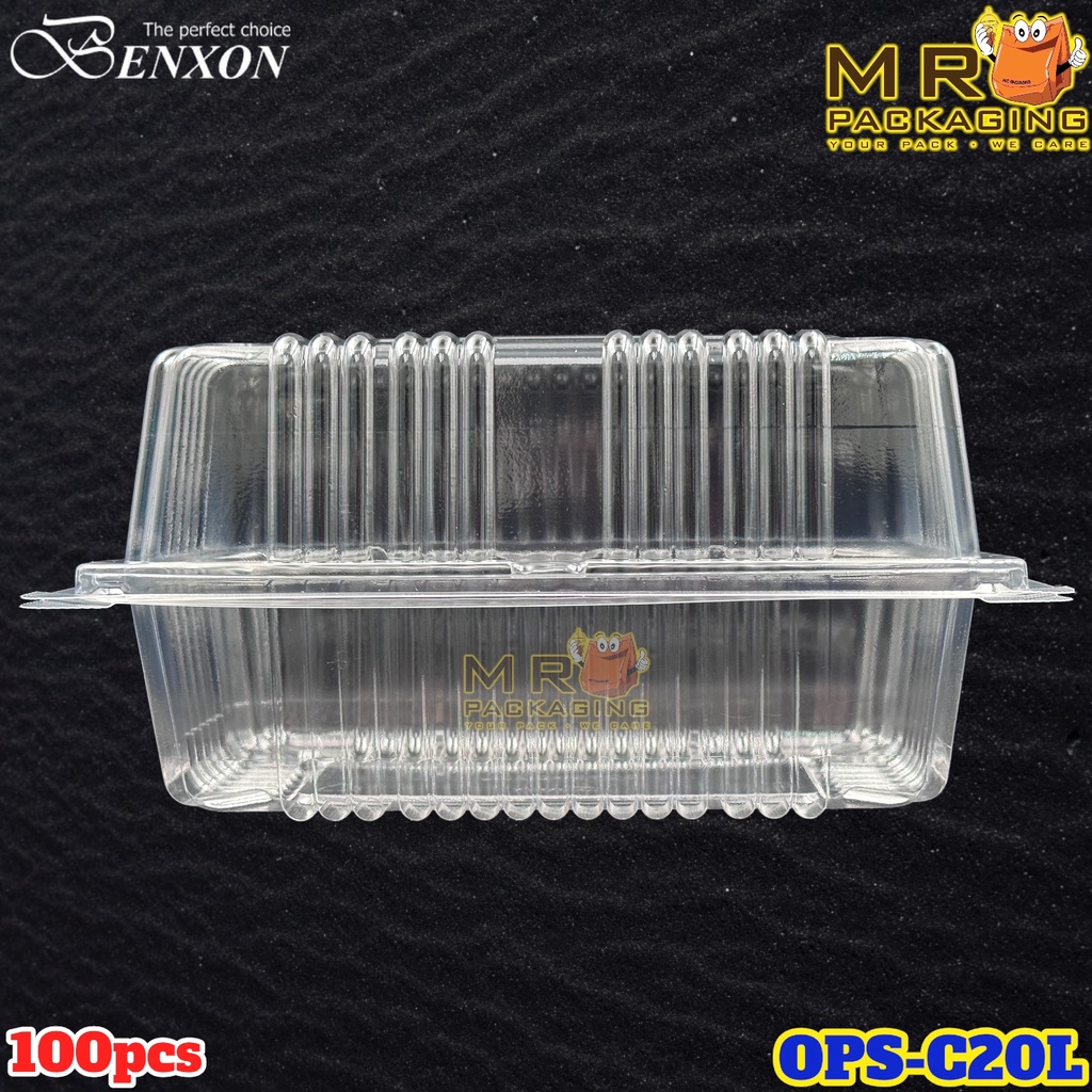OPS-C20L Benxon OPS Plastic Tray [ 100pcs± ] Bakery Disposable Clear ...