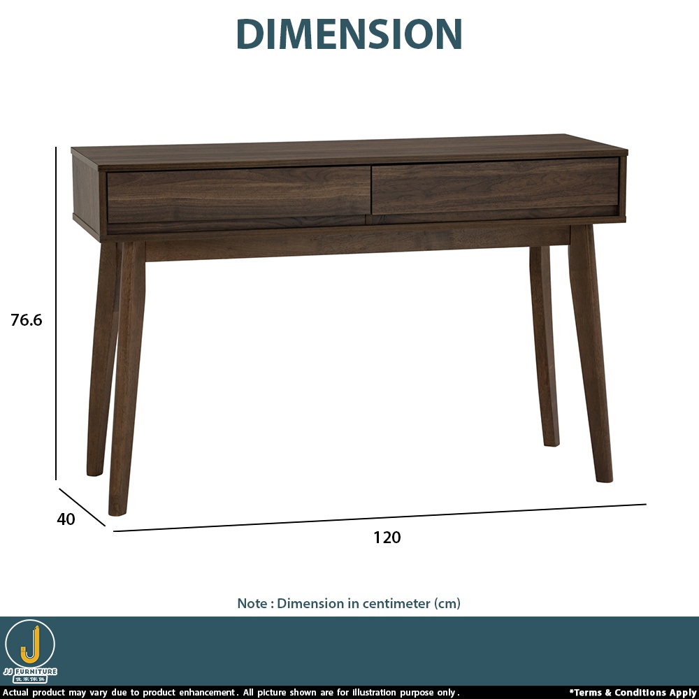 [JJ Furniture DIY] Hirado 1.2m Console Study Dressing Table with Drawer ...