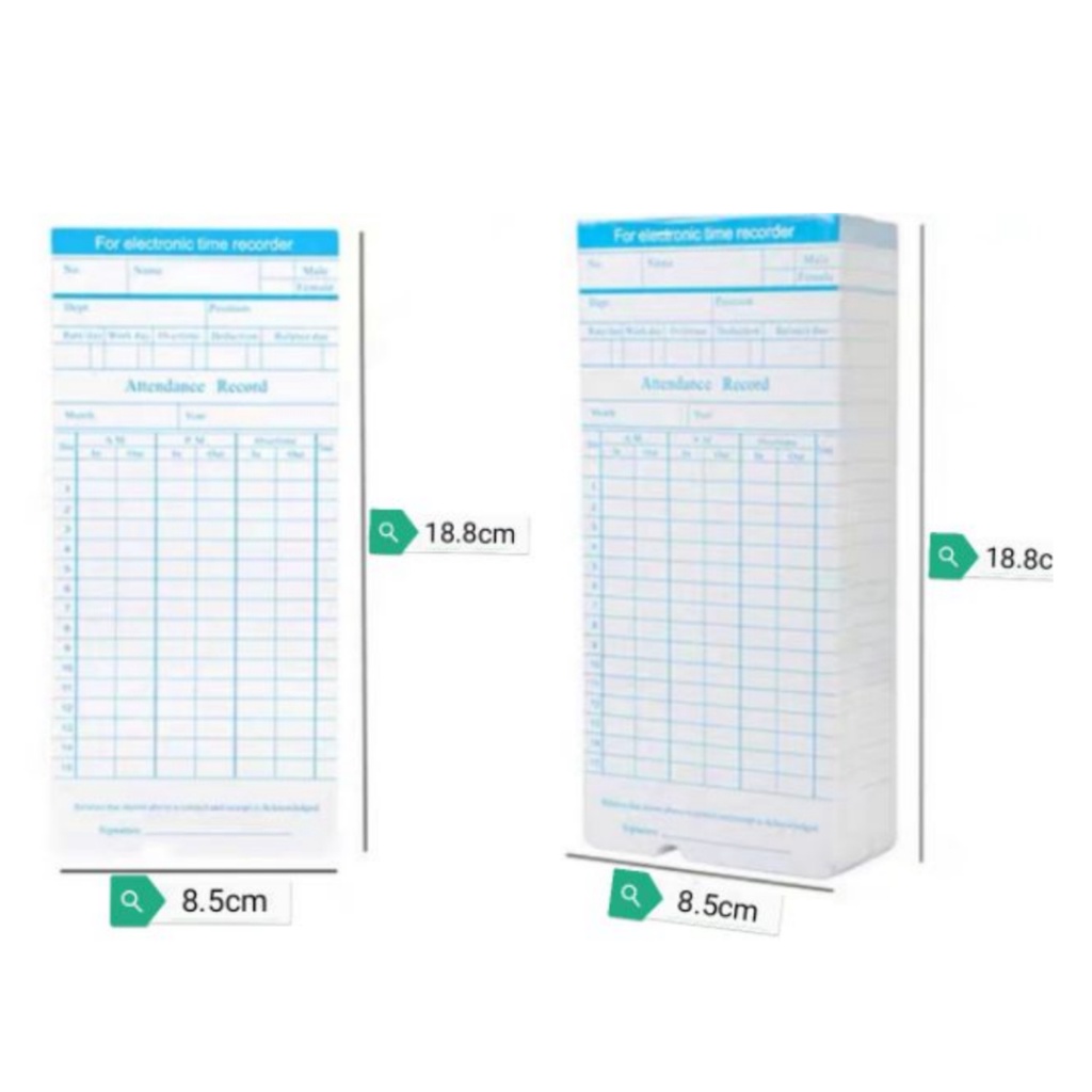 Punch Card For Time Recorder Punch Card Machine / Kad Perakam Masa ...