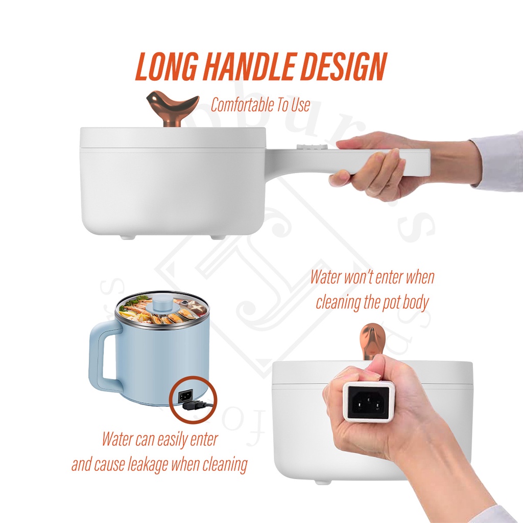 Electric Cooker Multifunctional Pot Cooker Non-Stick Fry Pan Steamer ...