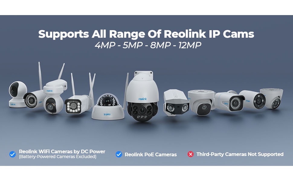 REOLINK RLN36 NVR 36 Channel NVR Work with 12MP/4K/5MP/4MP HD Reolink IP Cameras Integrated O/I ...