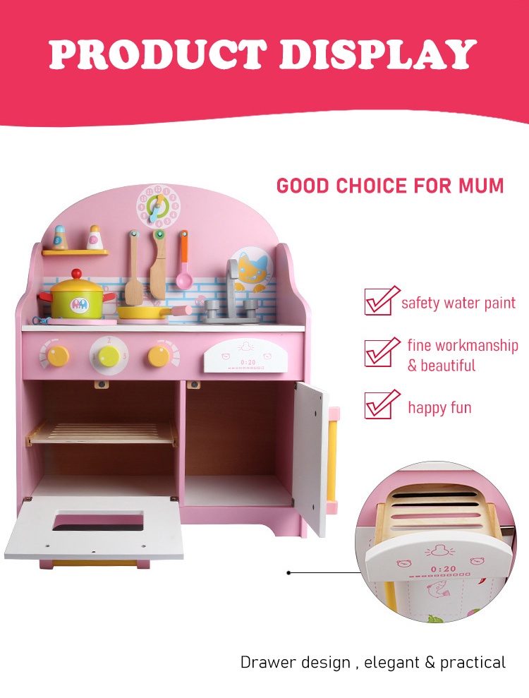【Japanese Wooden Kitchen Playset】 Japanese Kitchen Playset Toys Cooking ...
