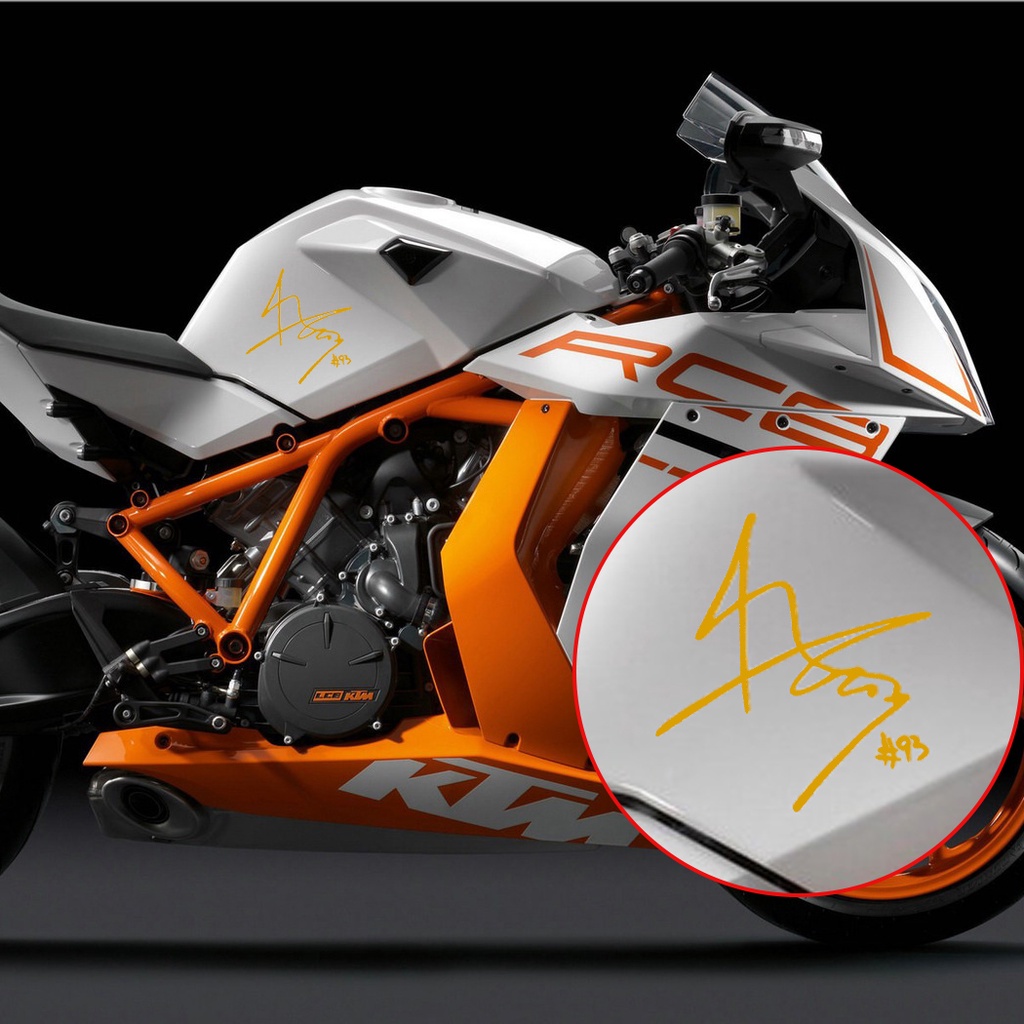 #93 Marquez Signature Sticker Motorcycle Motocross Racing Decal Tank ...