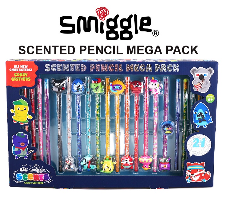 SMIGGLE SCENTED PENCIL MEGA PACK STATIONERY SET PENSIL HADIAH | Shopee ...